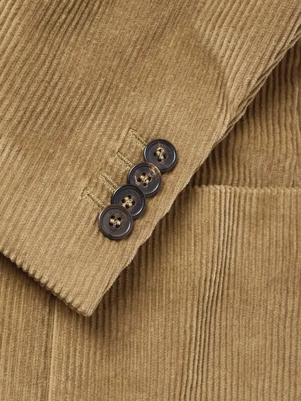 SLOWEAR Slim-fit Cotton-blend Corduroy Suit Jacket