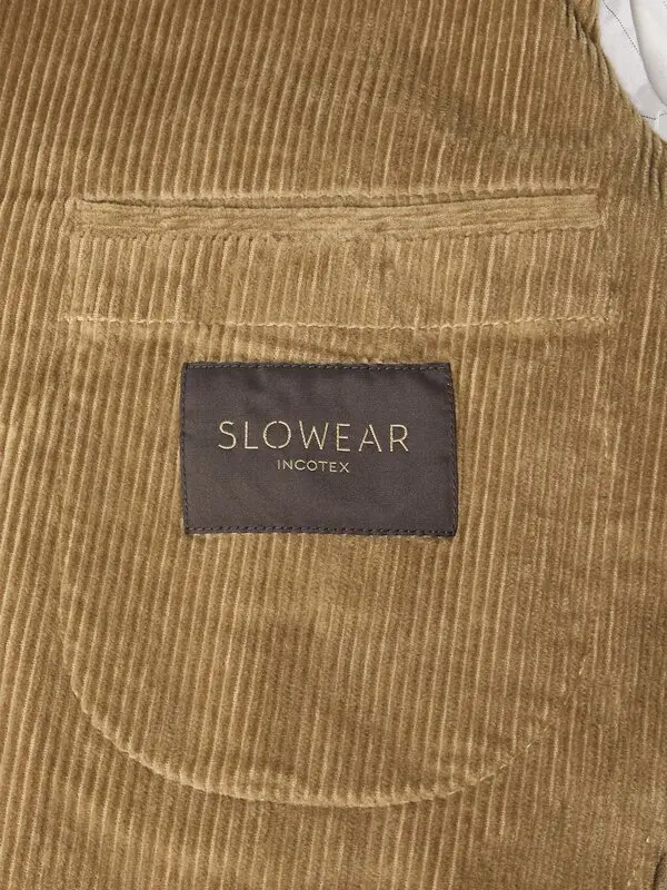 SLOWEAR Slim-fit Cotton-blend Corduroy Suit Jacket