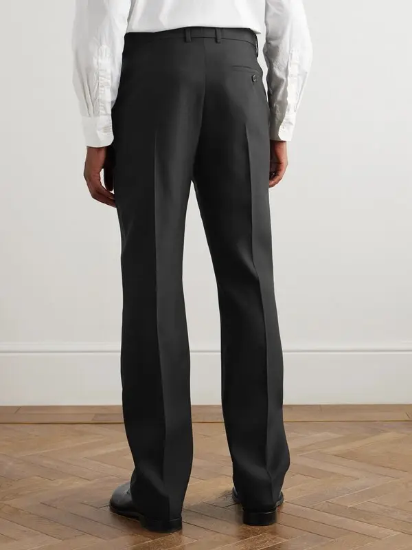 Loewe Straight-leg Wool And Silk-blend Tuxedo Trousers