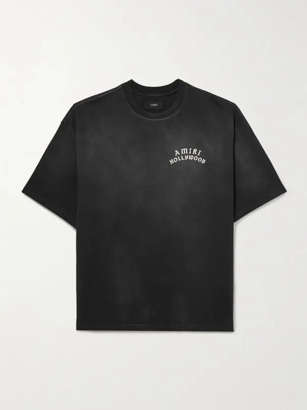Amiri Hollywood Logo-print Cotton-jersey T-shirt