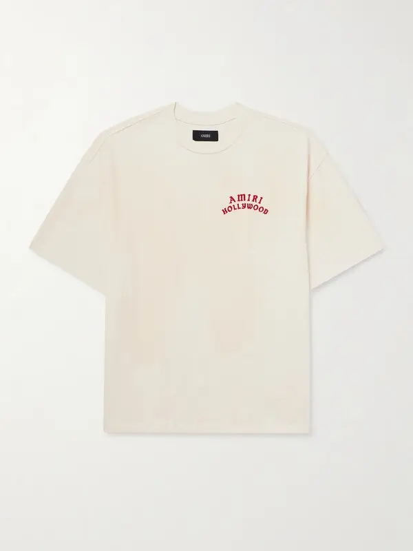 Amiri Hollywood Logo-print Cotton-jersey T-shirt
