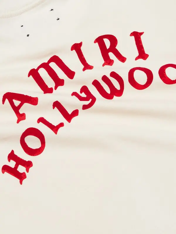 Amiri Hollywood Logo-print Cotton-jersey T-shirt