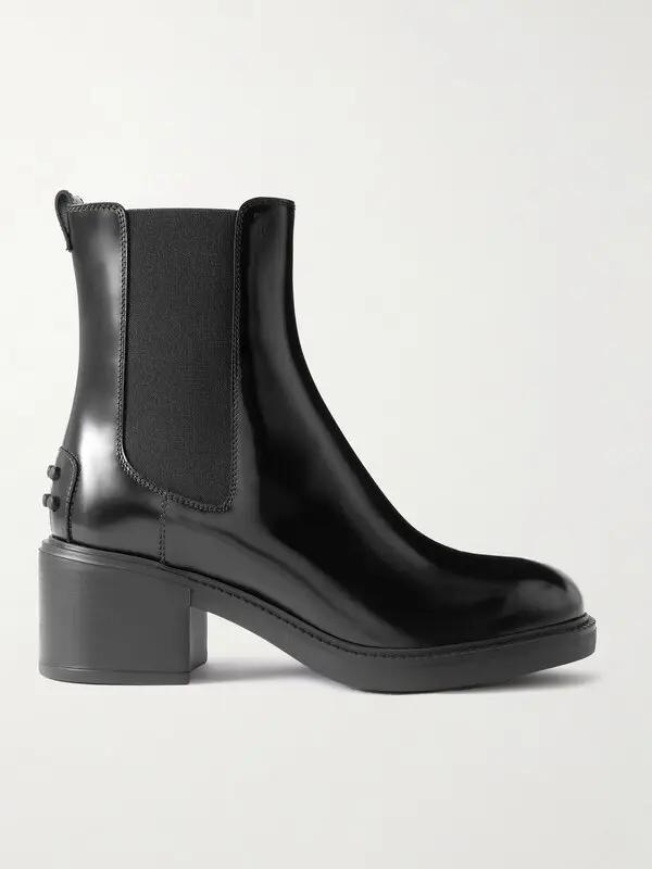 TOD'S Gomma T60 Leather Chelsea Boots - Black