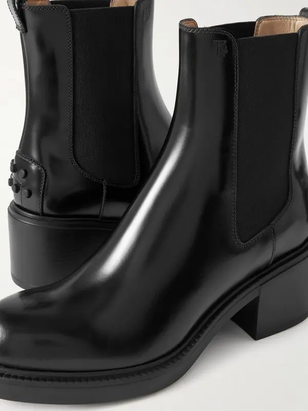 TOD'S Gomma T60 Leather Chelsea Boots - Black