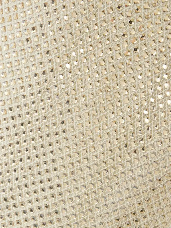 SELF-PORTRAIT Crystal-embellished Stretch-mesh Maxi Dress