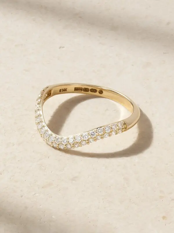 STONE AND STRAND Anjelica Diamond Ring - Gold