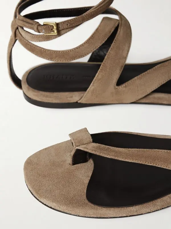 Khaite Aimee Suede Sandals
