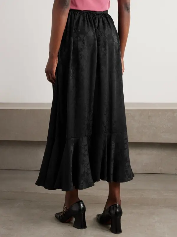 Chloé Silk-jacquard Midi Skirt