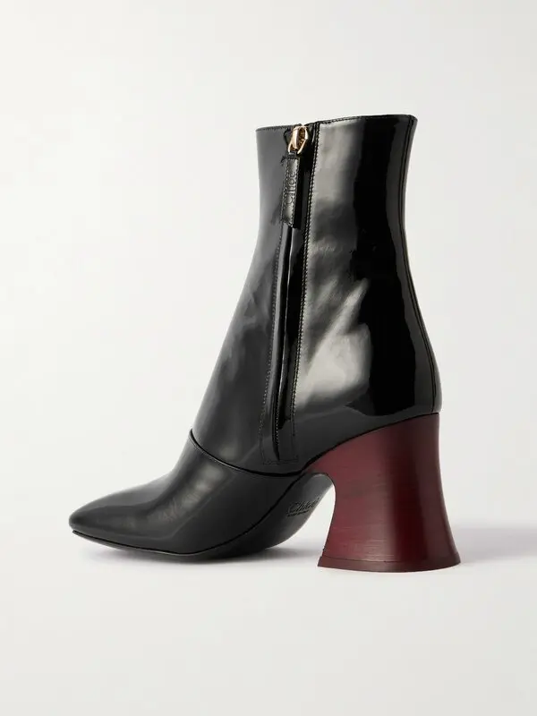 Chloé Janis Patent-leather Ankle Boots