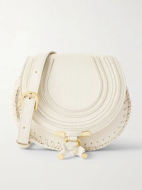 Chloé Marcie Textured-leather Shoulder Bag - Neutrals