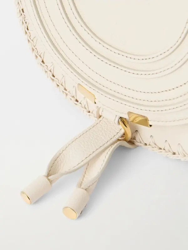 Chloé Marcie Textured-leather Shoulder Bag - Neutrals