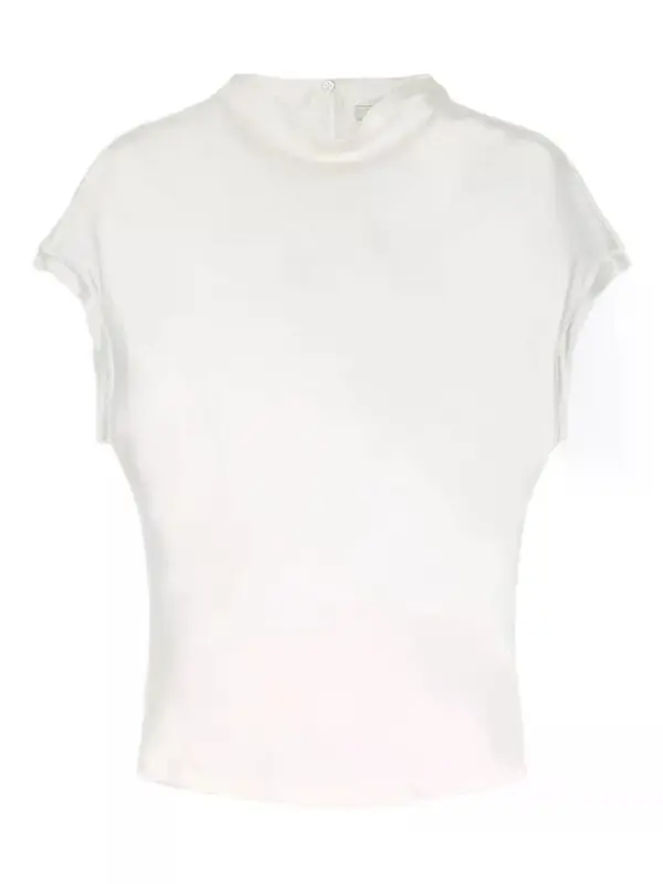 Ports 1961 Short-sleeve Mock-neck Top - Neutrals