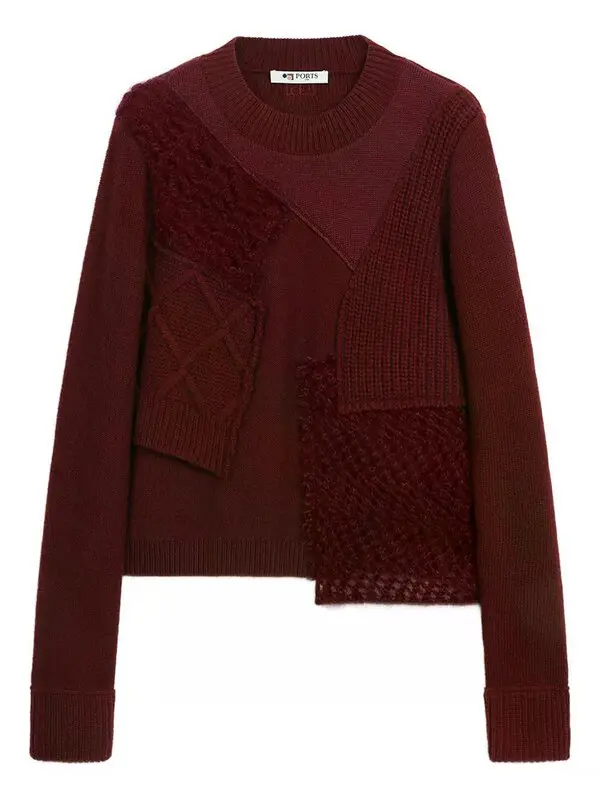 Ports 1961 Patchwork Wool Sweater