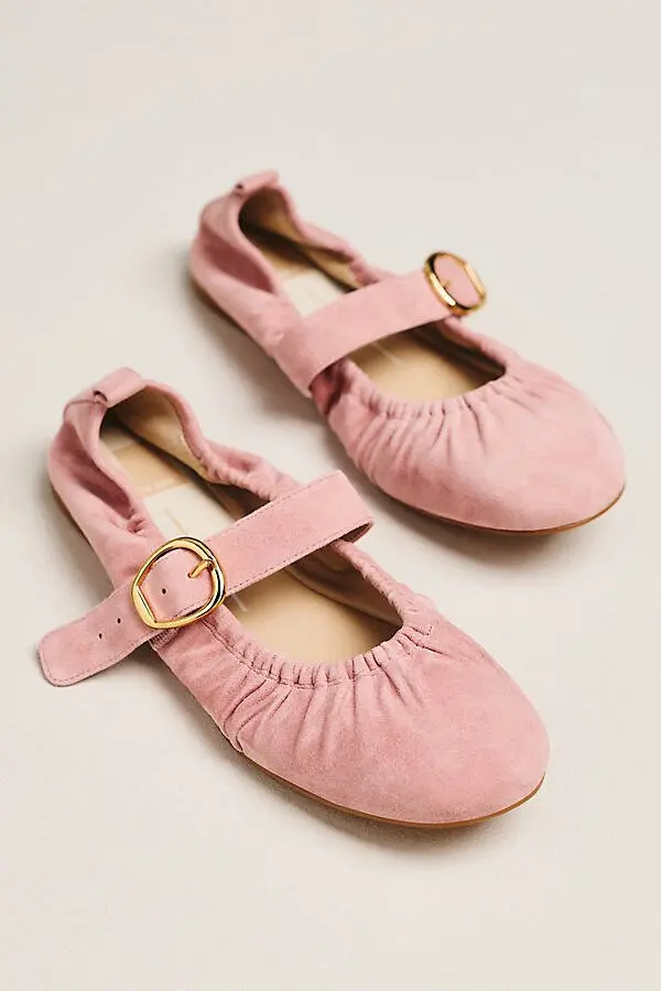 Dolce Vita Caely Buckle Ballet Flats - Blush