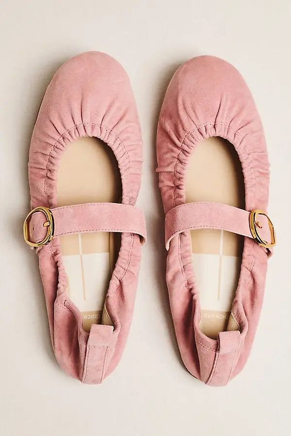 Dolce Vita Caely Buckle Ballet Flats - Blush