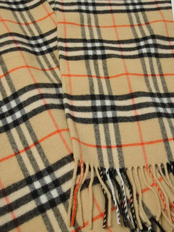 Burberry Checked Poncho With Fringe