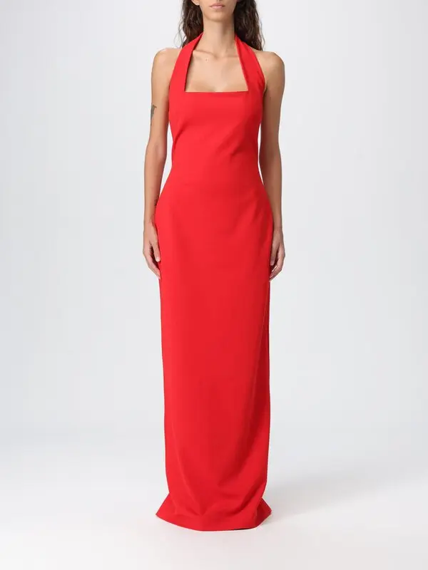 Solace London Halterneck Maxi Dress - Red