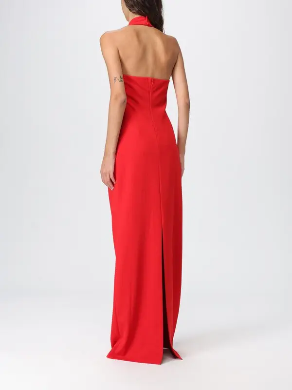 Solace London Halterneck Maxi Dress - Red