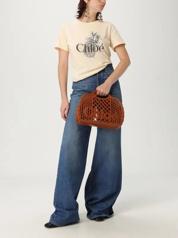 Chloé High Rise Wide Leg Jeans