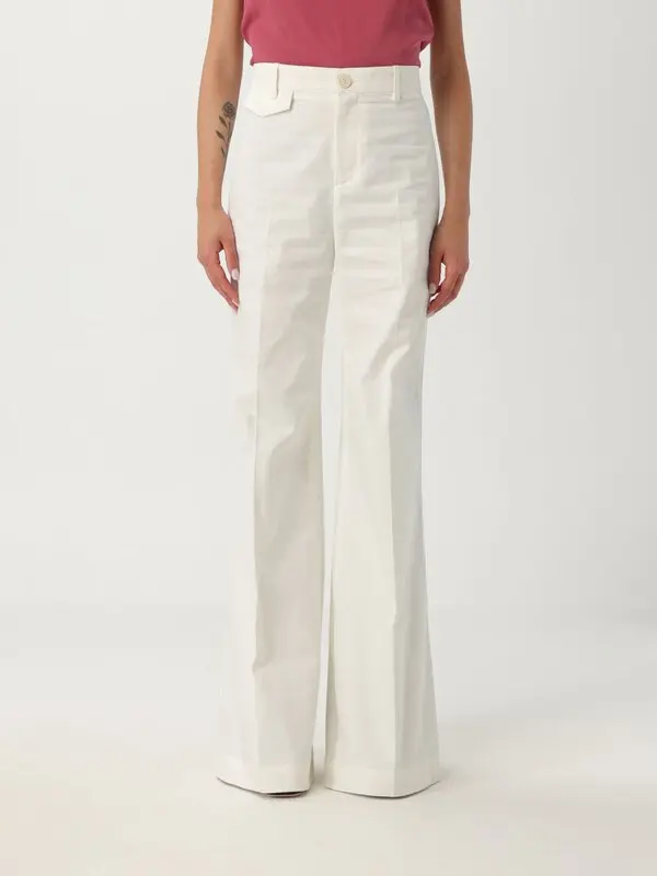 Chloé Wide Leg Trousers - Milk
