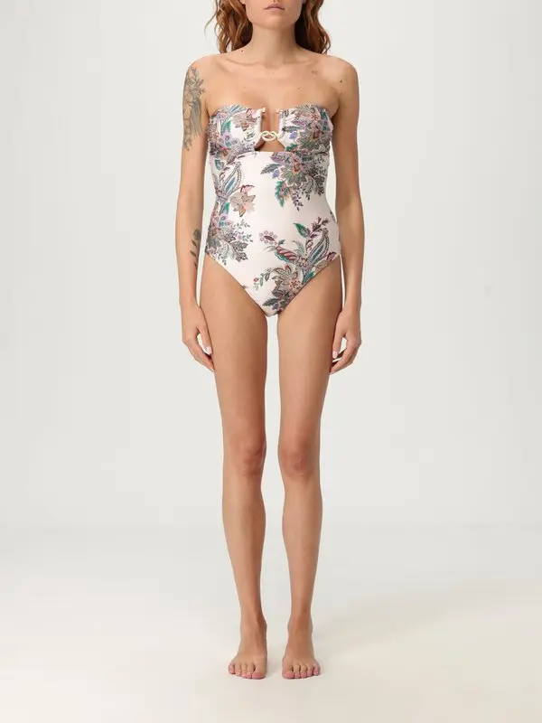 Zimmermann Floral Print One-piece Swimsuit - Ivory