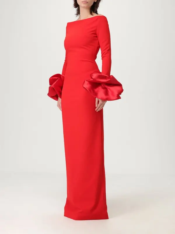 Solace London Long Sleeve Gown - Red