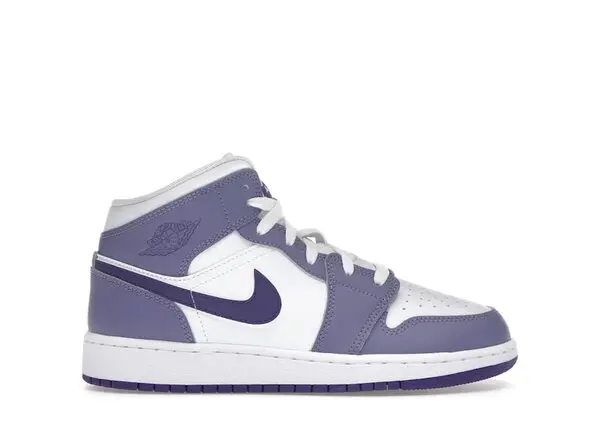 JORDAN 1 Mid Sneakers - Dusty Amethyst/white/court Purple