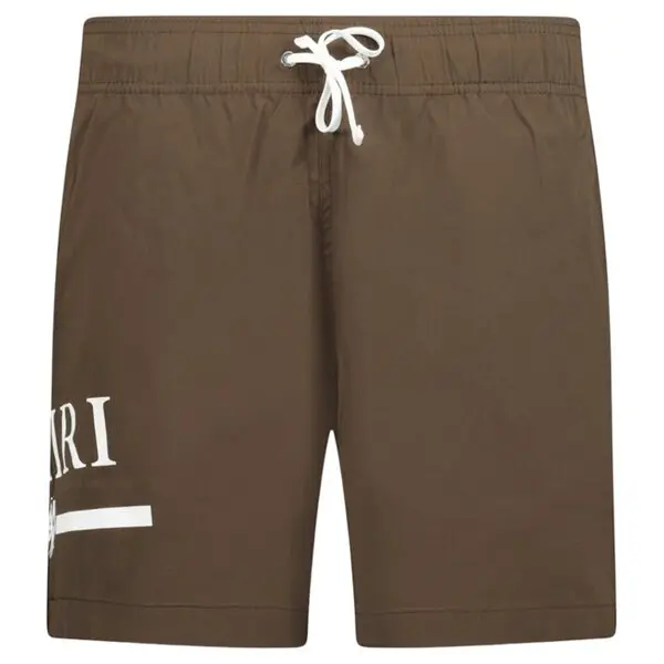 Amiri Ma Bar Logo Swim Shorts - Brown