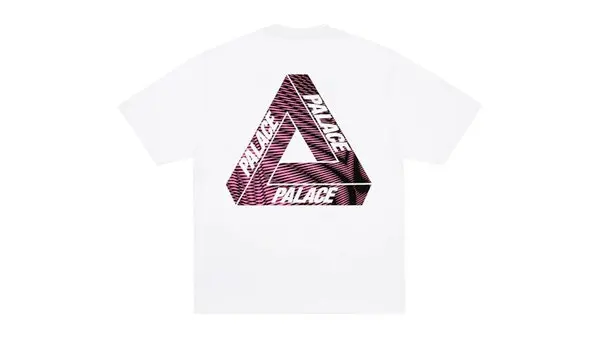 PALACE Trivex T-shirt - White/pink