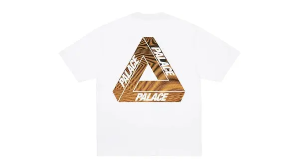 PALACE Trivex T-shirt - White/orange