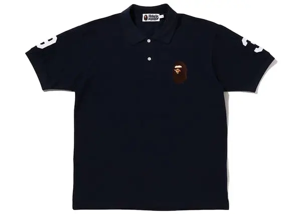 A BATHING APE Large Ape Head Polo Shirt