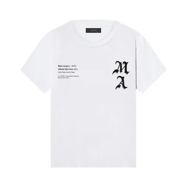Amiri X Wes Lang Checker Skull Tee Shirt - White