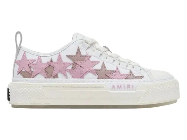 Amiri Stars Court Low Sneakers - White/pink