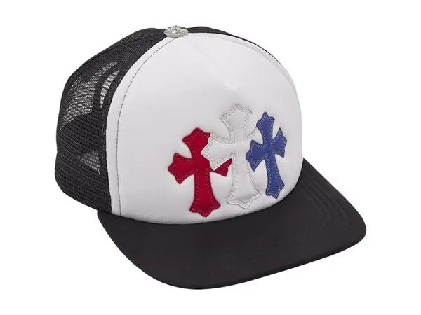 Chrome Hearts Trucker Cap - Red/white/blue