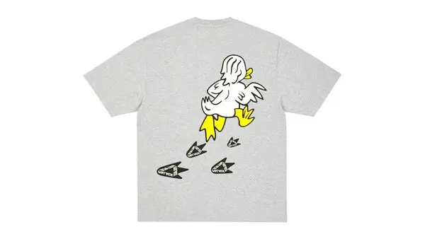 PALACE Duck Off T-shirt - Grey Marl