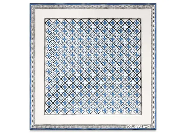 LOUIS VUITTON Monogram Flower Tile Square 90 - Blue