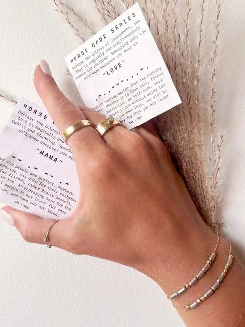 ELLIOT YOUNG Morse Code Chain Bracelet - Mama