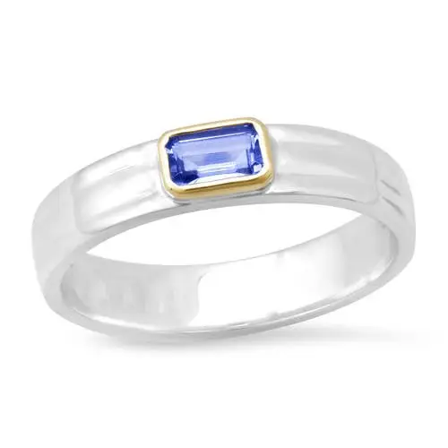 ELLIOT YOUNG Liquid Metal Gemstone Ring - Tanzanite