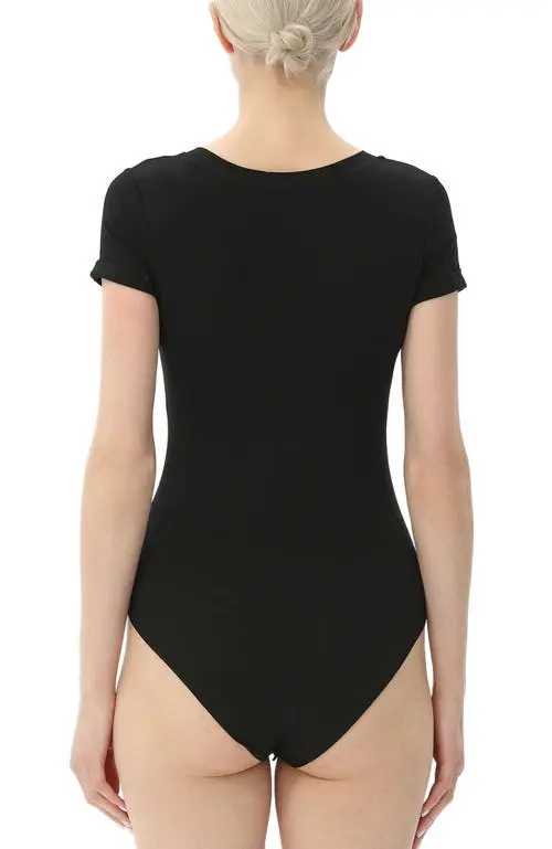 KIMI + KAI V-neck Bodysuit - Black