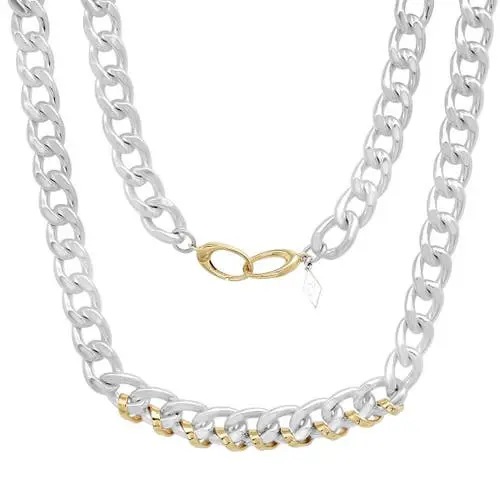 ELLIOT YOUNG Two-tone Heavy Metal Link Chain - Silver