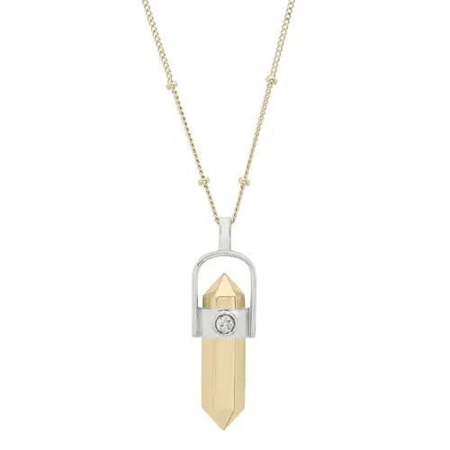 ELLIOT YOUNG Crystalized Healing Pendant Necklace With Rose-cut Diamond - Gold