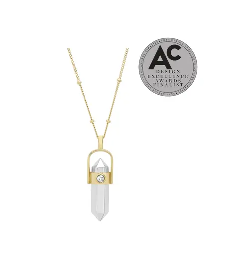 ELLIOT YOUNG Crystalized Healing Pendant Necklace With Rose-cut Diamond - Silver