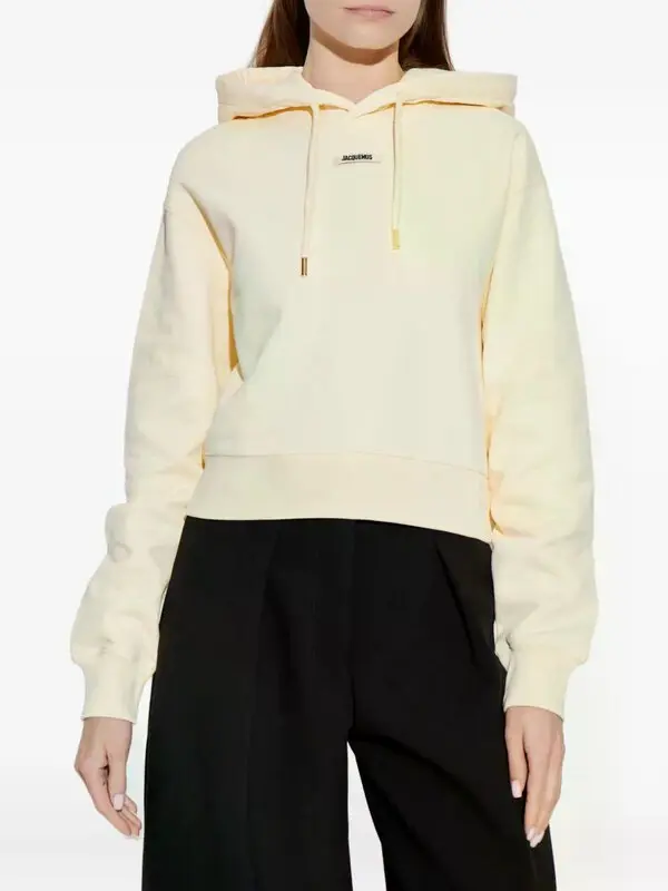 Jacquemus Logo-patch Hoodie - Neutrals