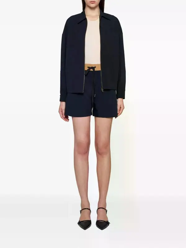 BLANCA VITA Zip-up Silk Jacket