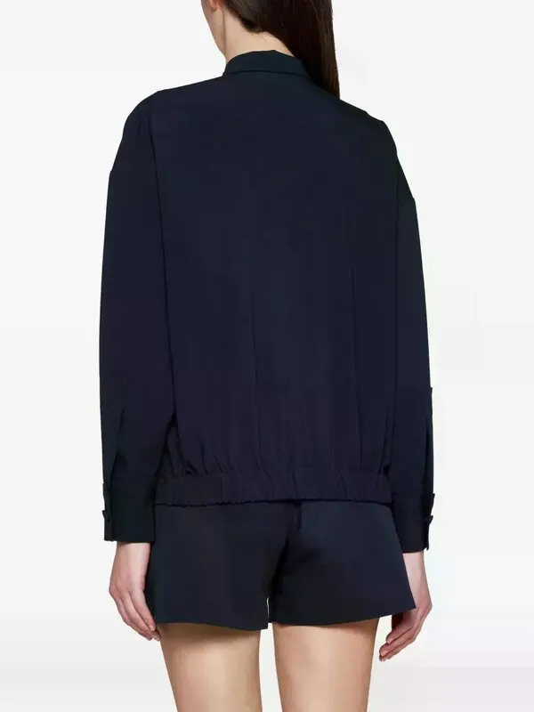 BLANCA VITA Zip-up Silk Jacket