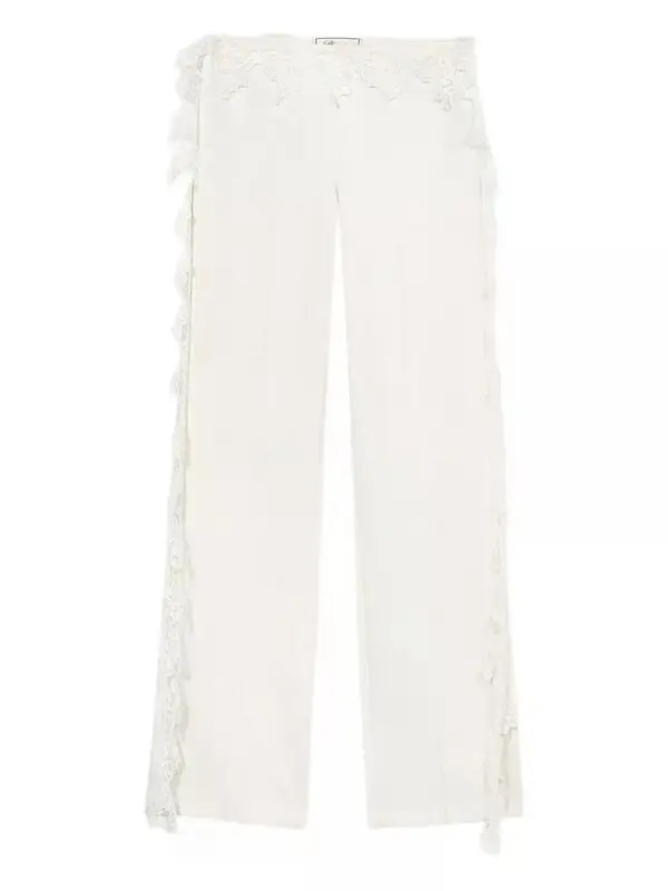 Blumarine Lace-detail Trousers - White