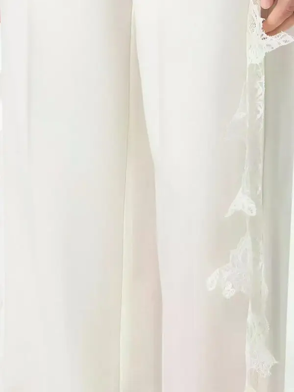Blumarine Lace-detail Trousers - White