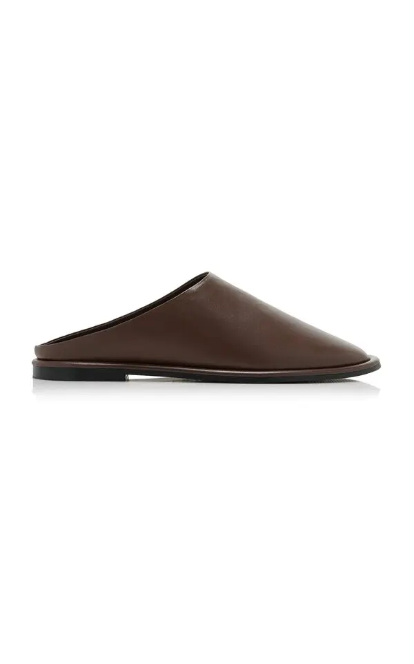 A.emery Spencer Leather Mules - Brown