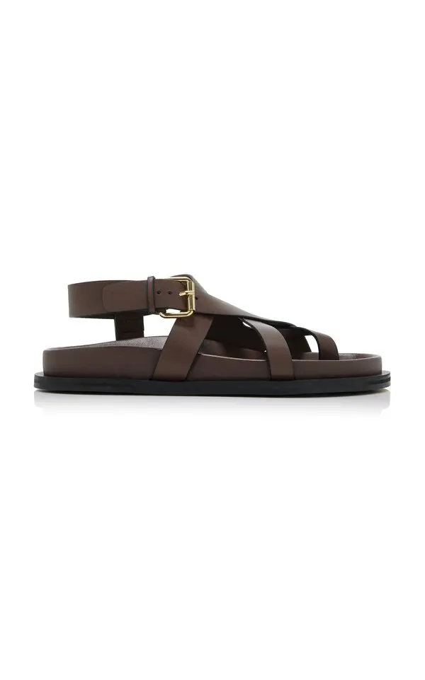A.emery Elbert Leather Sandals - Brown