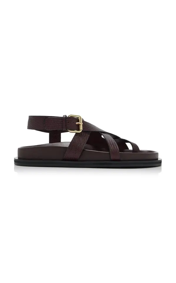 A.emery Elbert Leather Sandals - Burgundy